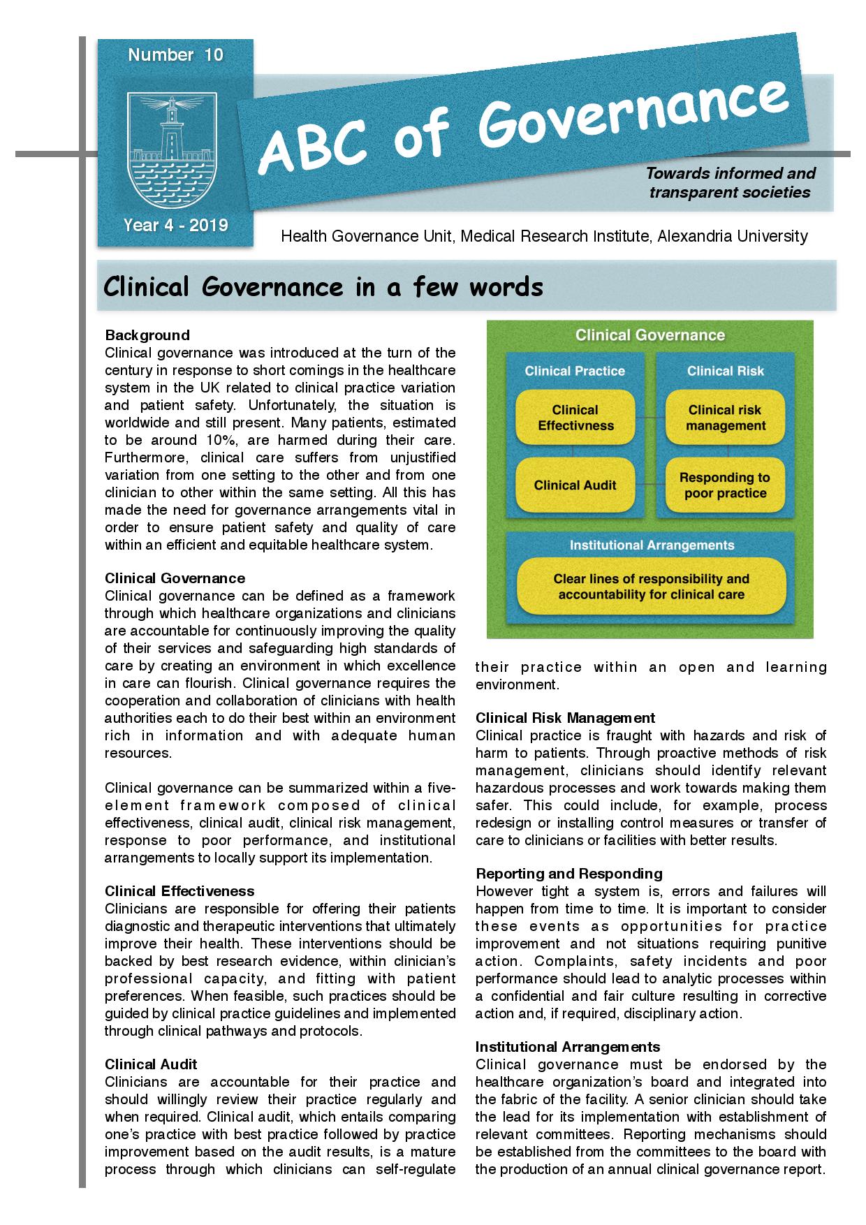 Health Governance Unit